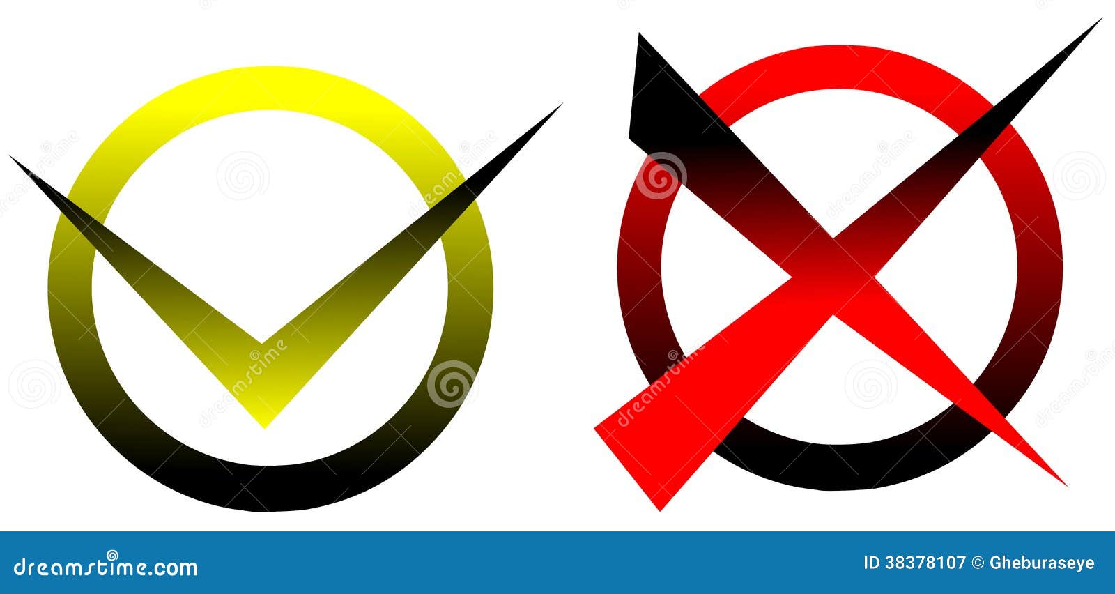 Colorful True or False Symbols Isolated Stock Image - Illustration of ...