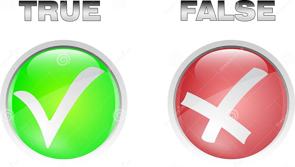 True false button stock vector. Illustration of allowed - 16891866