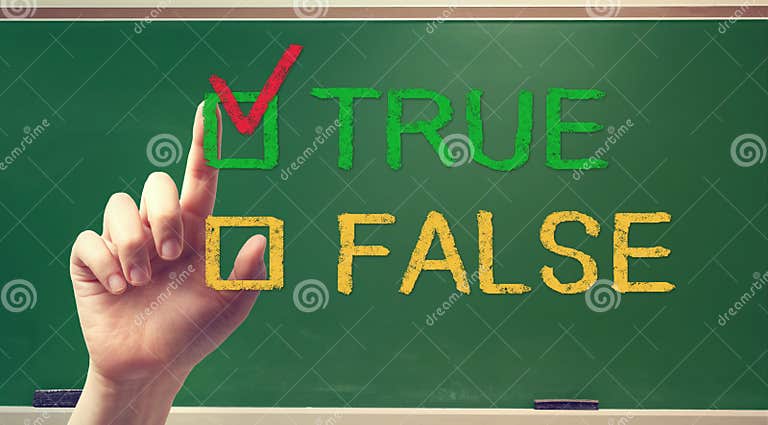 TRUE or FALSE Checkbox with Hand Stock Photo - Image of business ...