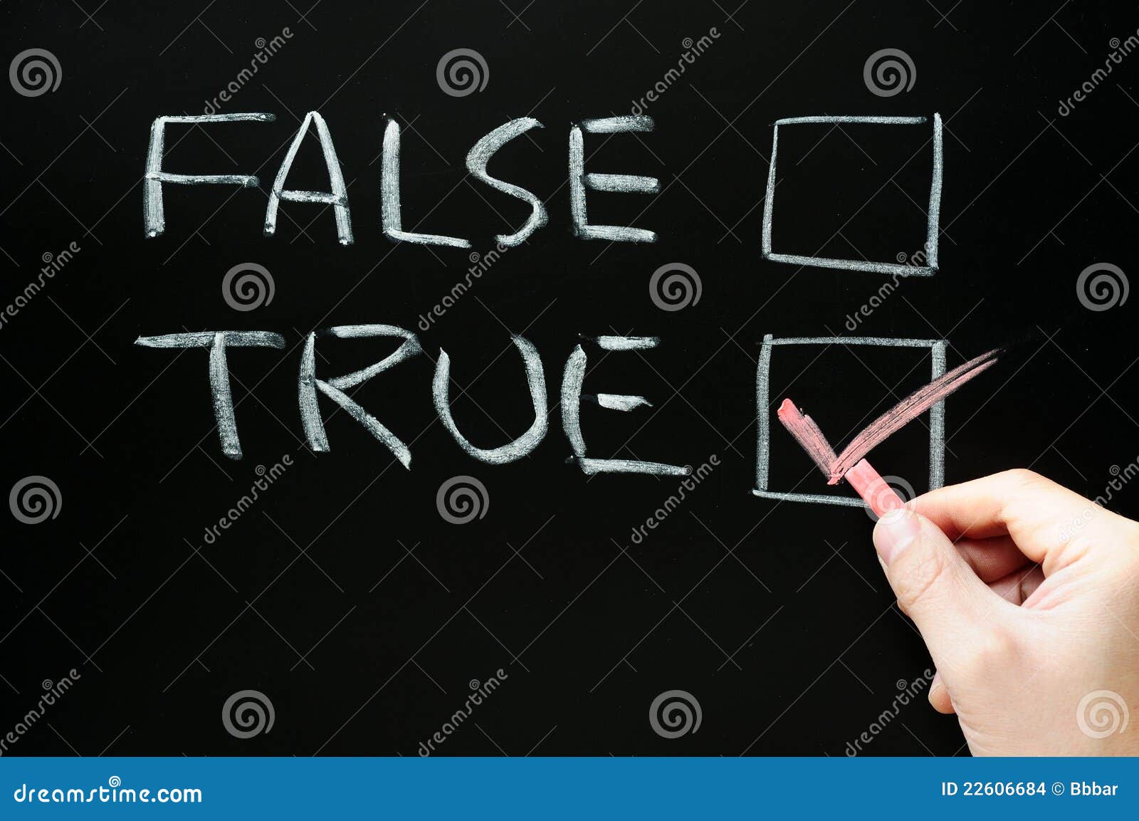 True and false checkboxes stock photo. Image of solution - 22606684