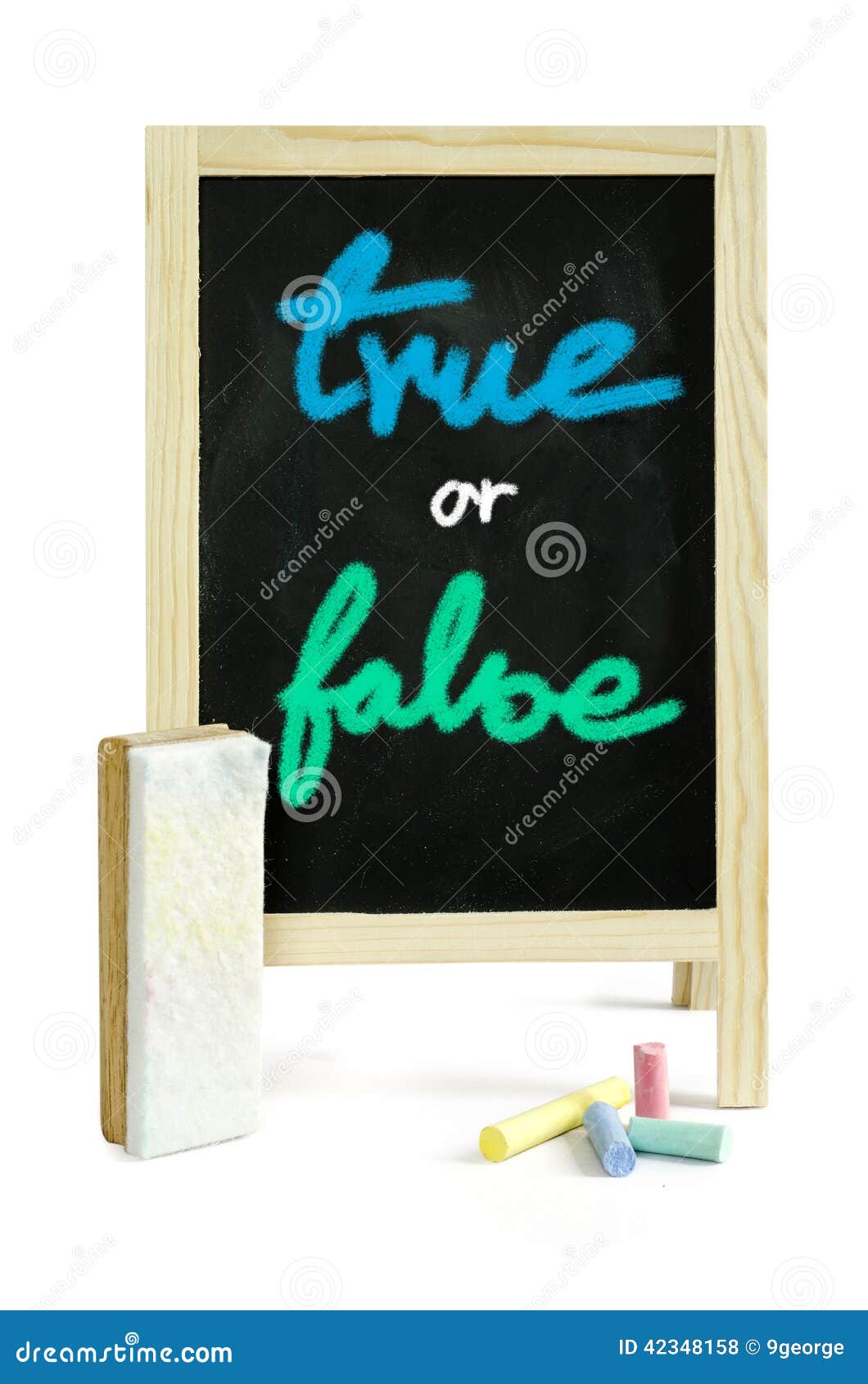 True or False with Checkboxes - White Chalk Handwriting on Blackboard ...