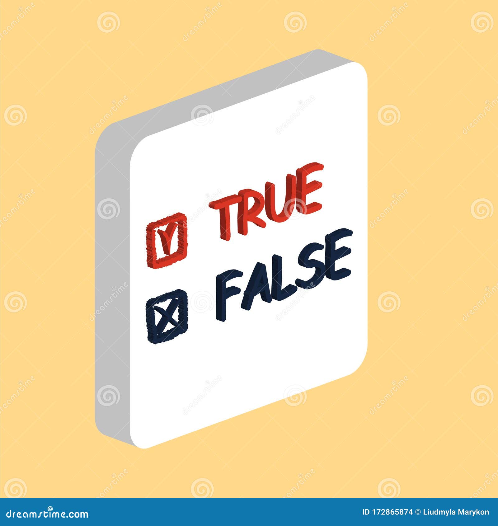 True and False Computer Symbol Stock Illustration - Illustration of ...