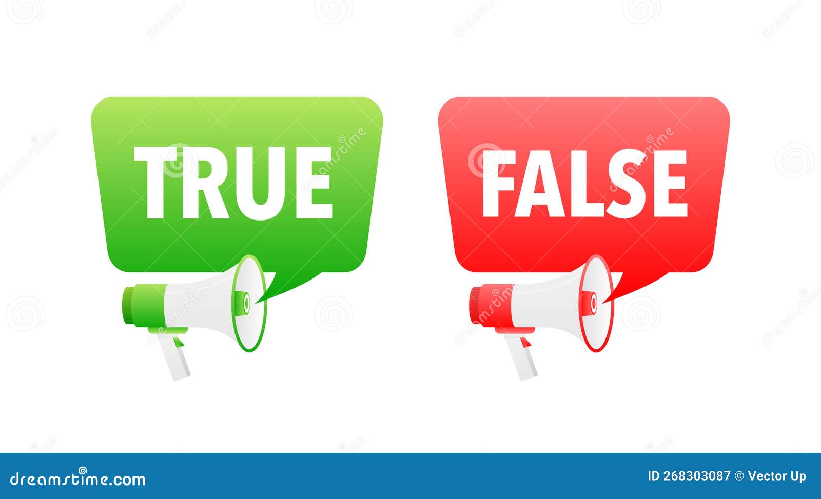 True False Megaphone, Sign. Check Mark and Cross. Stock Vector ... True False Megaphone, Sign. Check Mark and Cross. Stock Vector ...