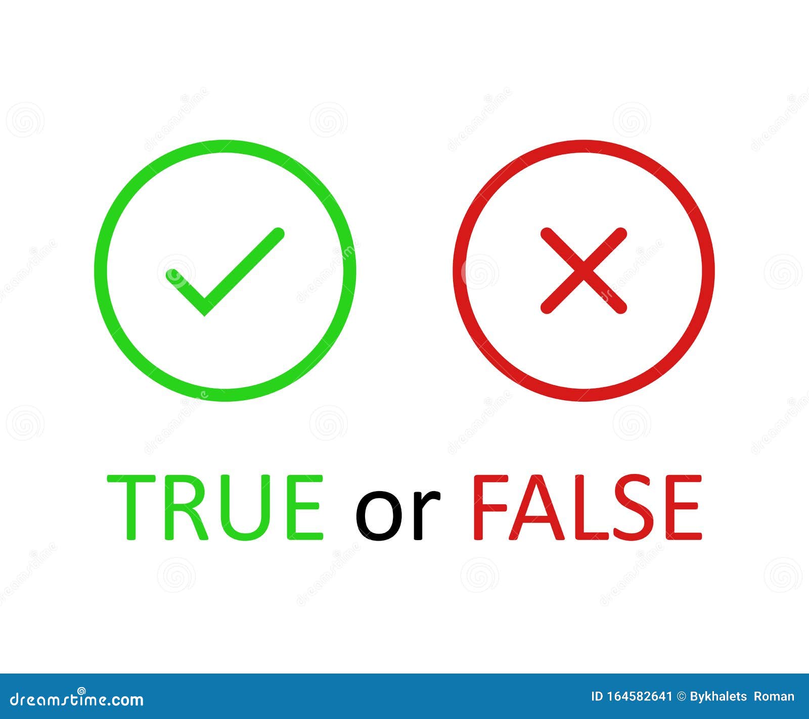 True Or False Cartoon Vector | CartoonDealer.com #38378045