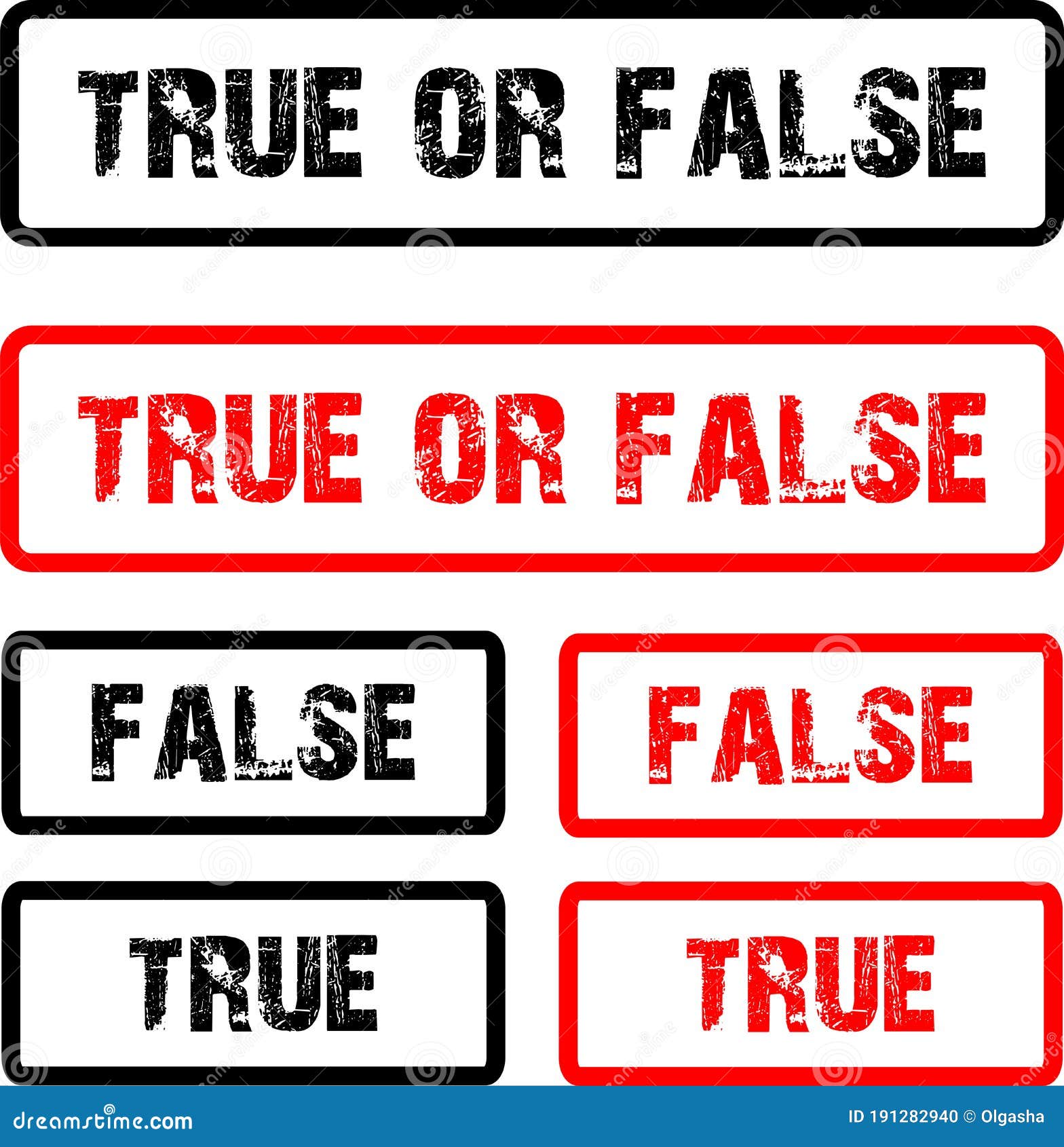 True or false stamp stock vector. Illustration of choice - 191282940