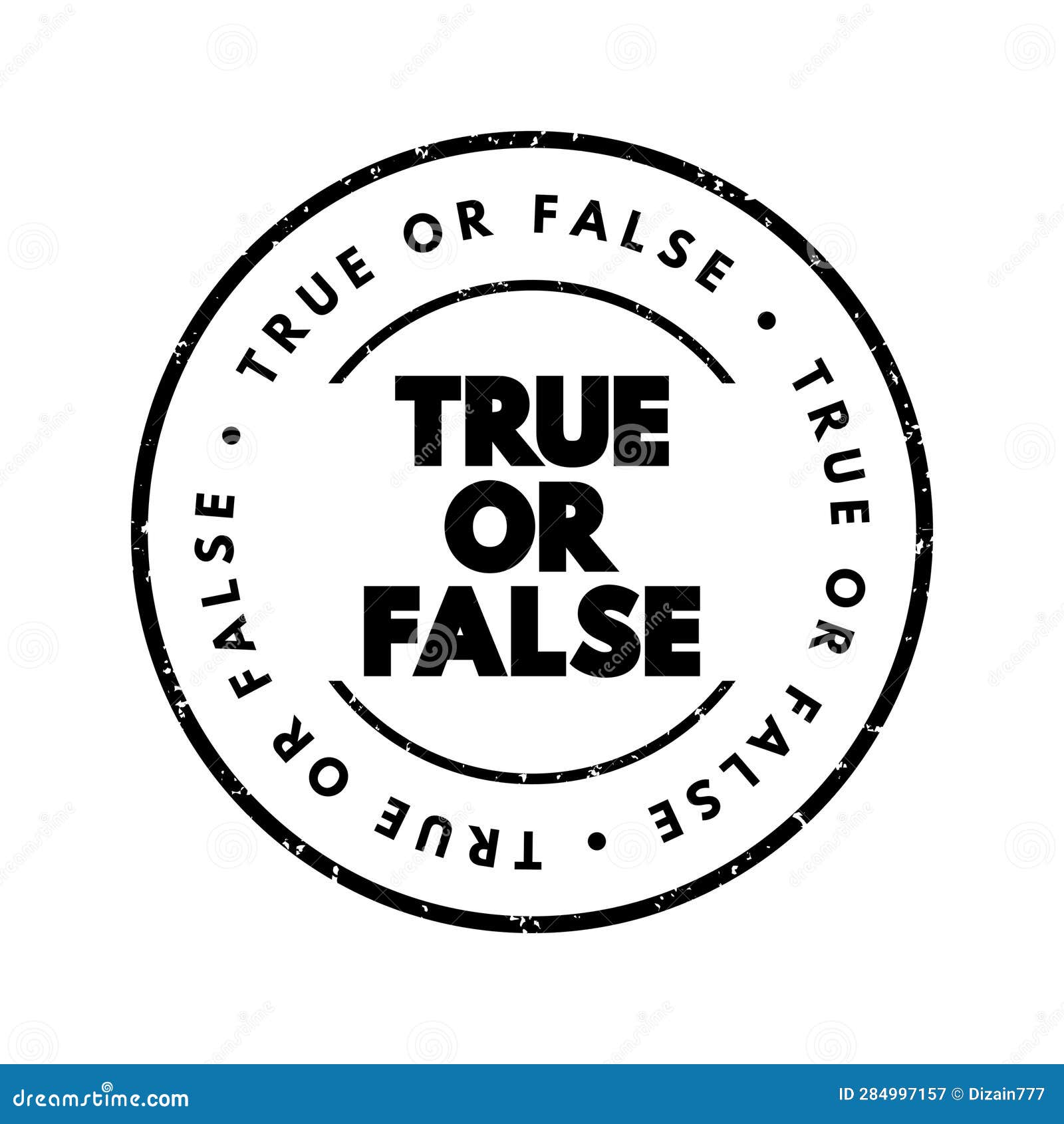 True or False Text Stamp, Concept Background Stock Illustration ...