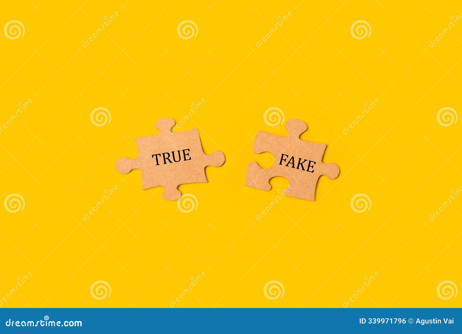 True and False Words Written on Brown Puzzle Pieces on a Yellow ...