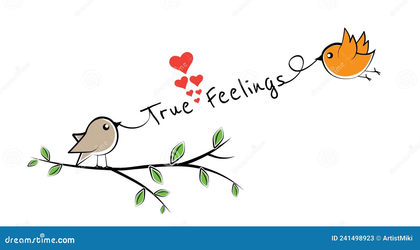 Cute Flying Birds, Holding Beautiful Quote Stock Vector - Illustration ...