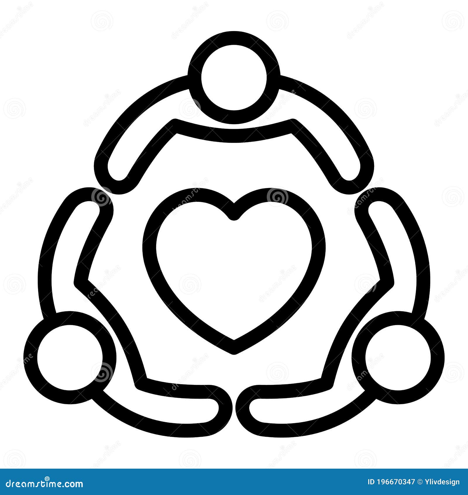 True Friends Icon, Outline Style Stock Vector - Illustration of ...