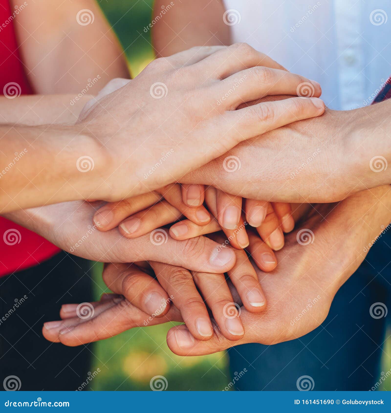 True Friendship Togetherness Teamwork Hand Stack Stock Photo - Image of ...