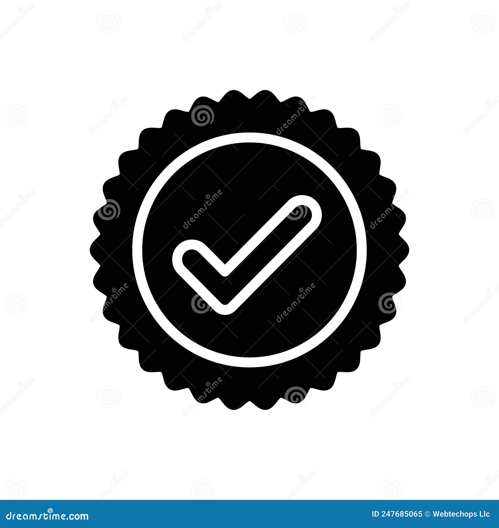 Black Solid Icon for True, Tick and Correct Stock Vector - Illustration ...