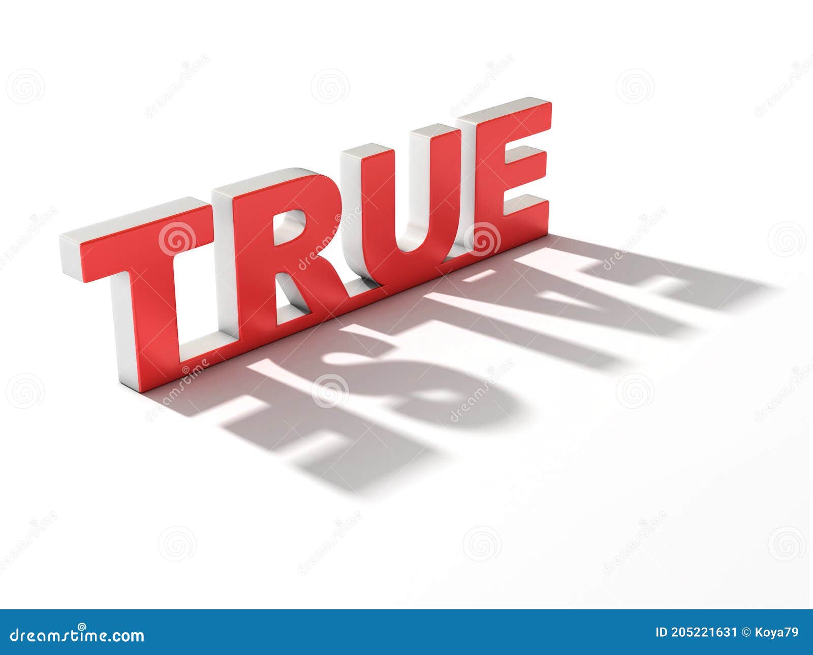 True Letters Casting False Shadow Stock Illustration - Illustration of ...