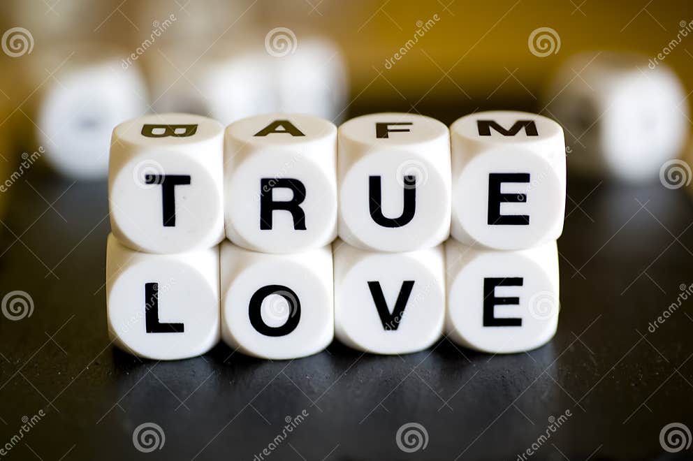 True love stock image. Image of true, girlfriend, dice - 22902875