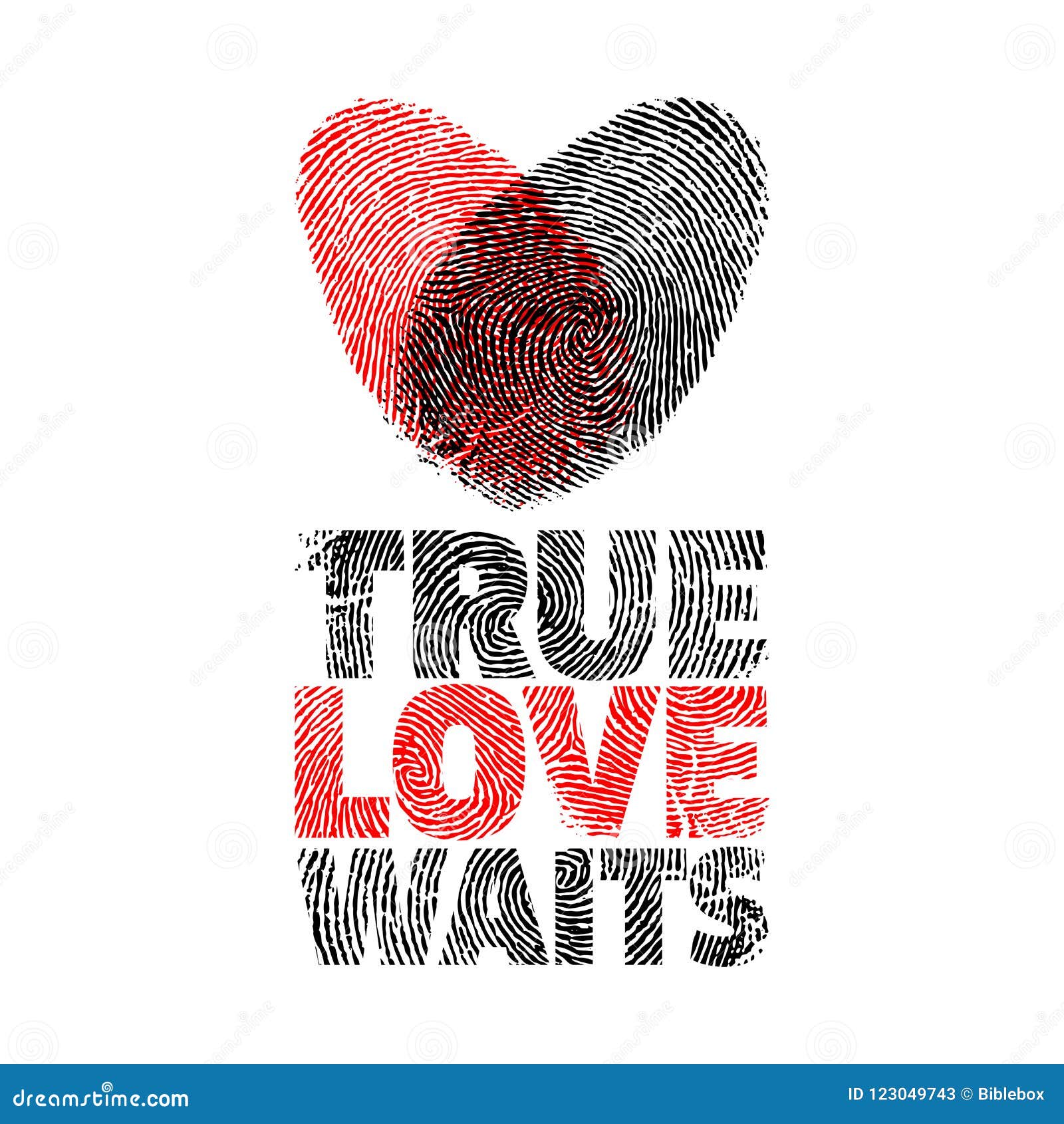 True Love Waits. Tree and Heart. Stock Vector - Illustration of ...