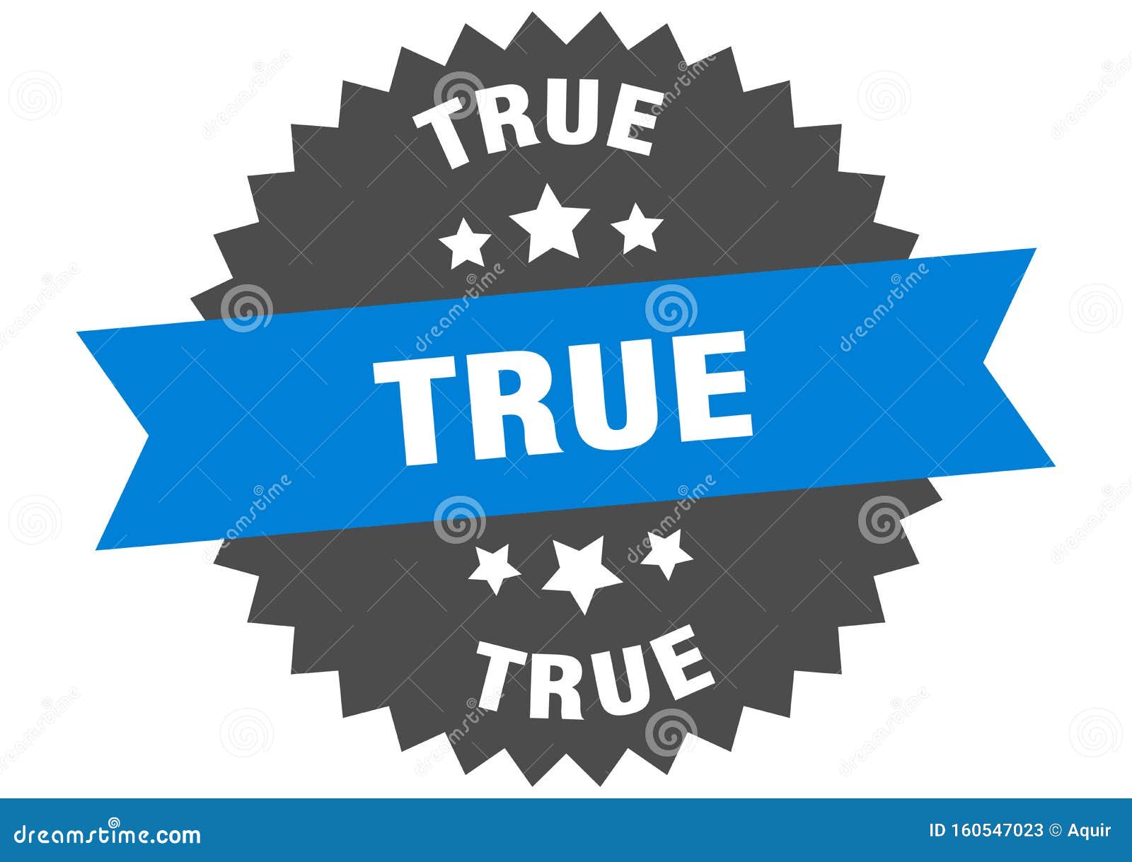 True stock vector. Illustration of vintage, blue, insignia - 160547023