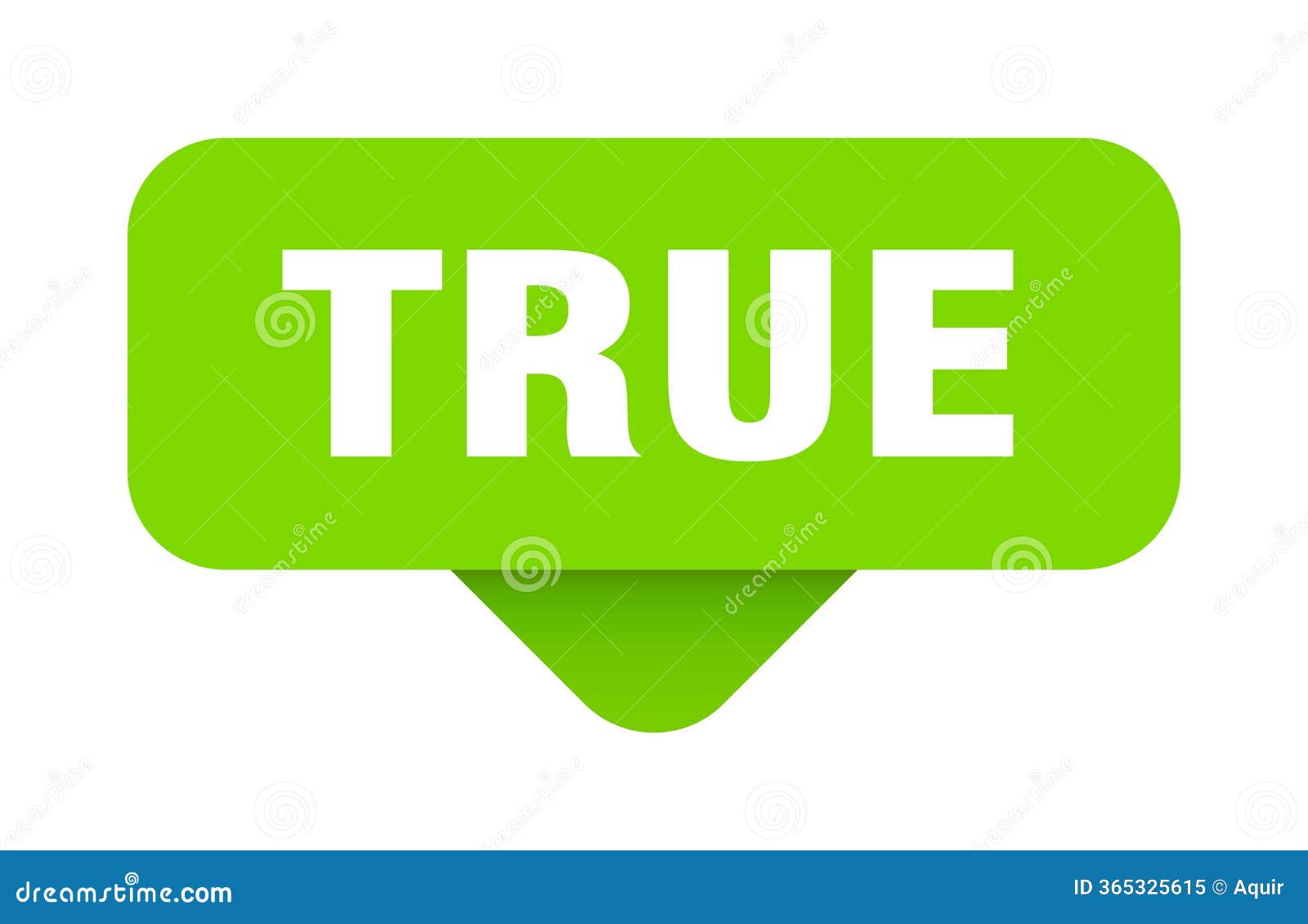 True Sticker. True Sign On Transparent Background Cartoon Vector ...