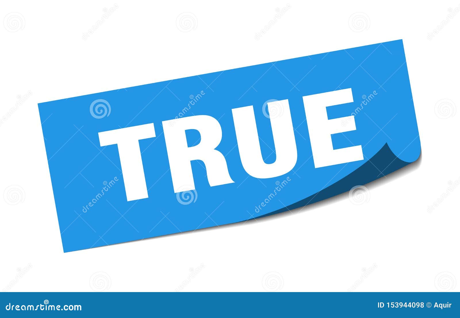 True Sticker. True Sign On Transparent Background Cartoon Vector ...