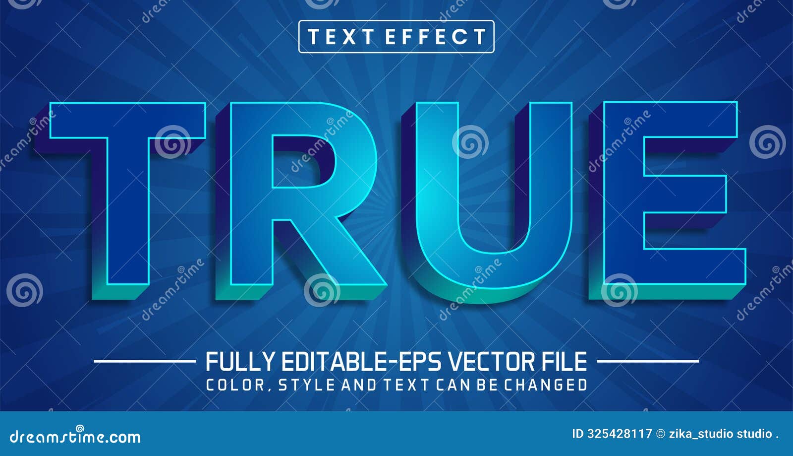 True Text Editable Style Effect Stock Vector - Illustration of creative ...