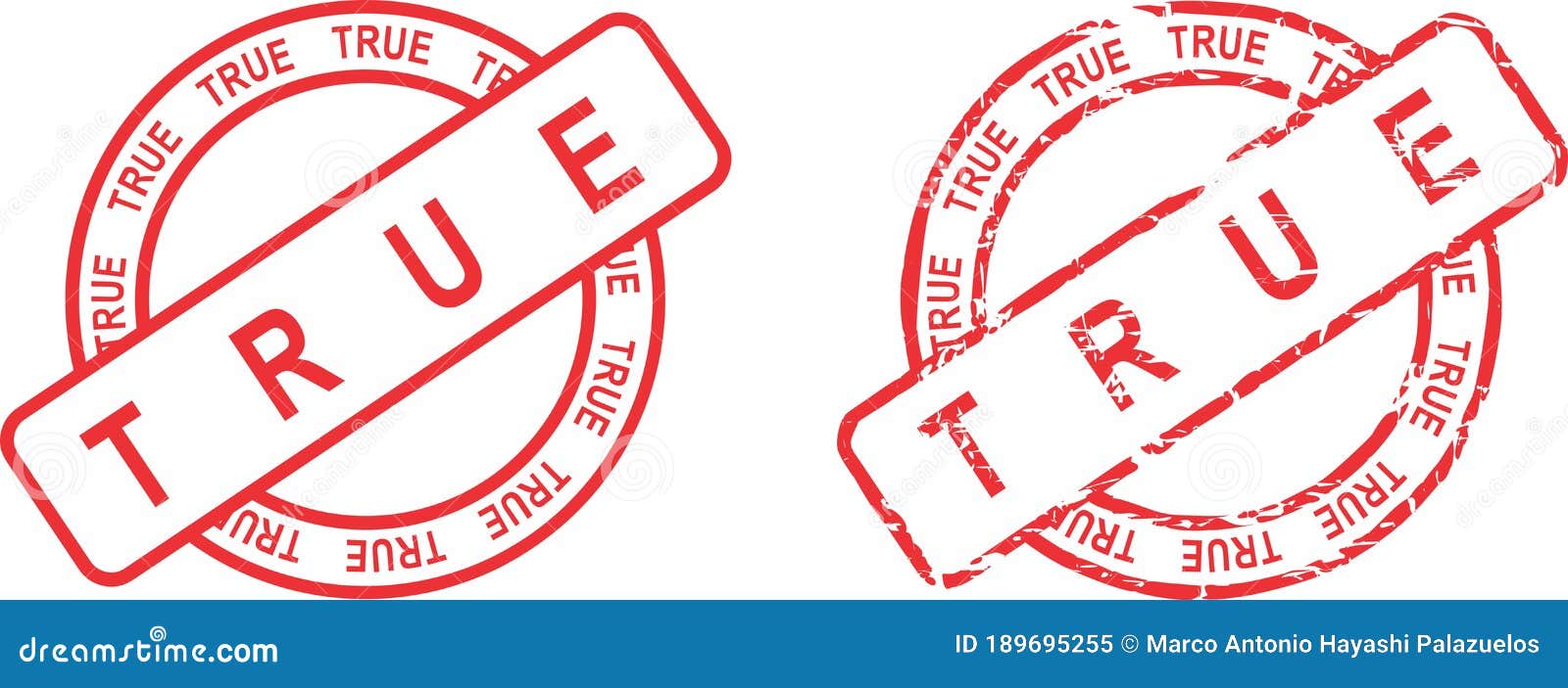Circle True Text Red Stamp Sticker Set Collection Stock Vector ...