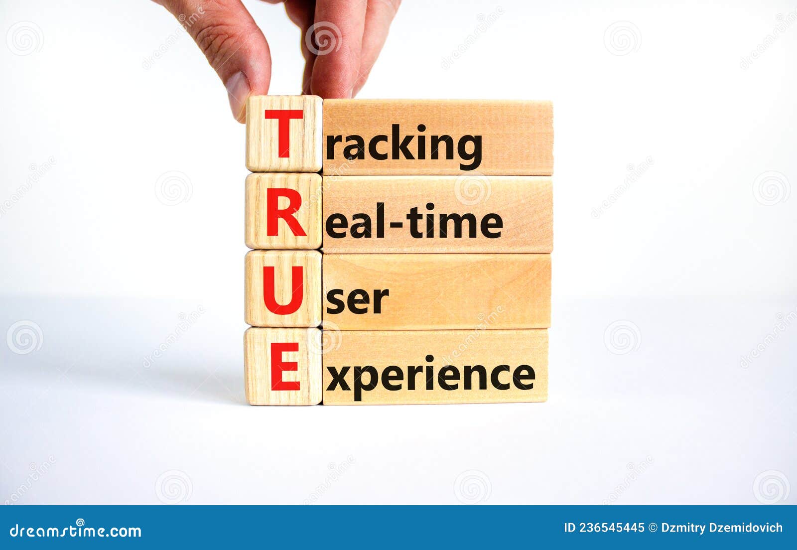 TRUE Tracking Real-time User Experience Symbol. Concept Words TRUE ...