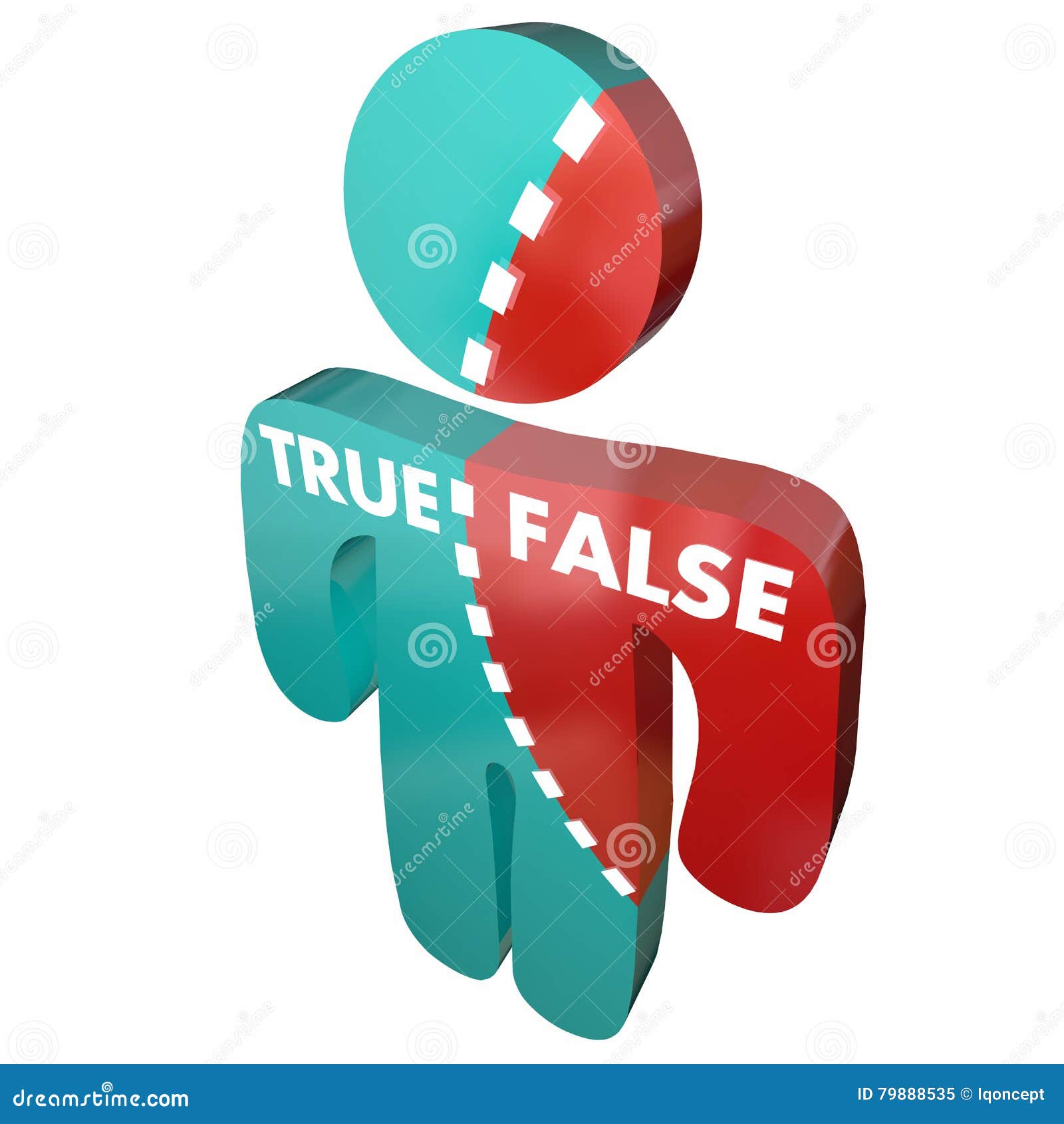 True Vs False Right Wrong Person Accurate Correct Stock Illustration ...