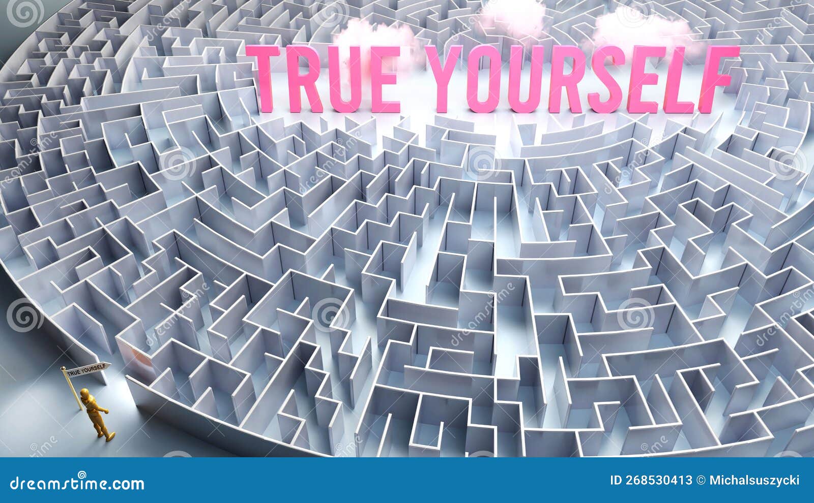 True Yourself and a Difficult Path To Reach it Stock Image - Image of ...