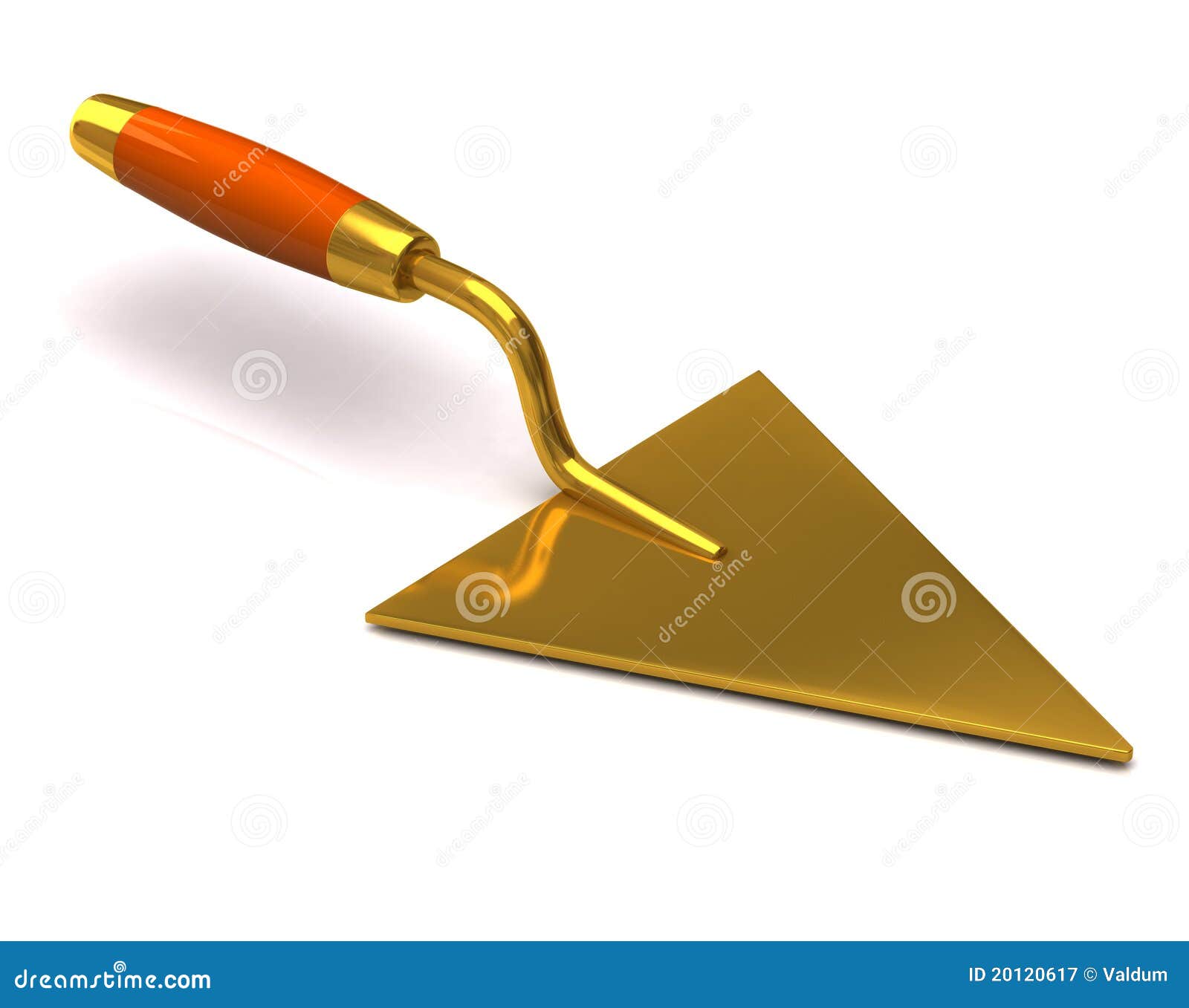 Truelle d'or illustration stock. Illustration du flèche - 20120617