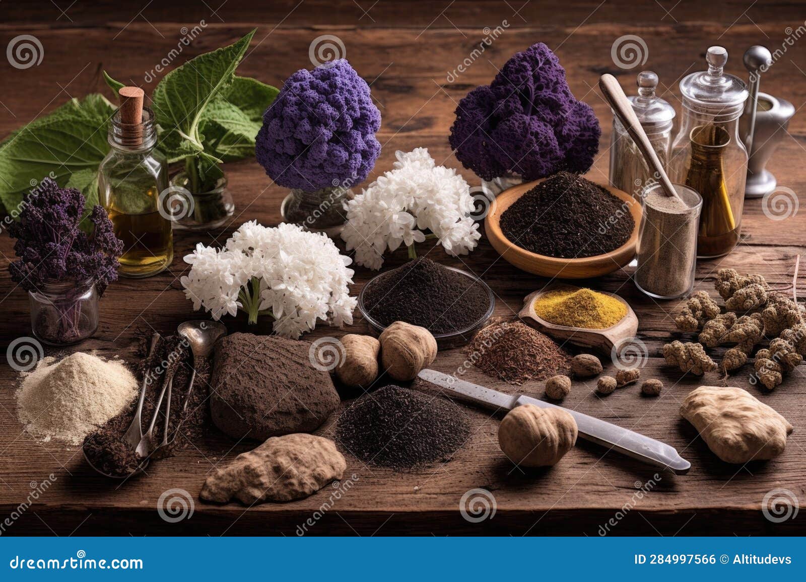 Truffle Ingredients Arranged Artfully on a Table Stock Illustration ...