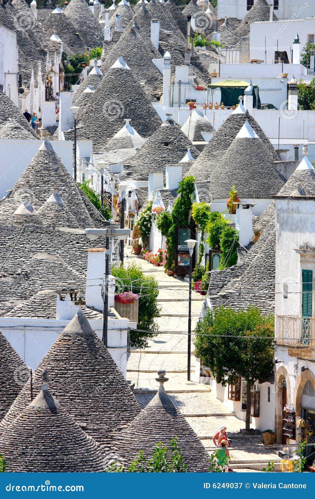 Trulli Aerial View, Alberobello, Italy Stock Image - Image of house ...
