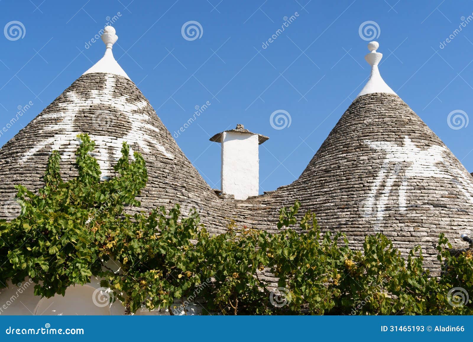 Trulli-Häuser in Alberobello, Italien Stockbild - Bild von dach, stein ...