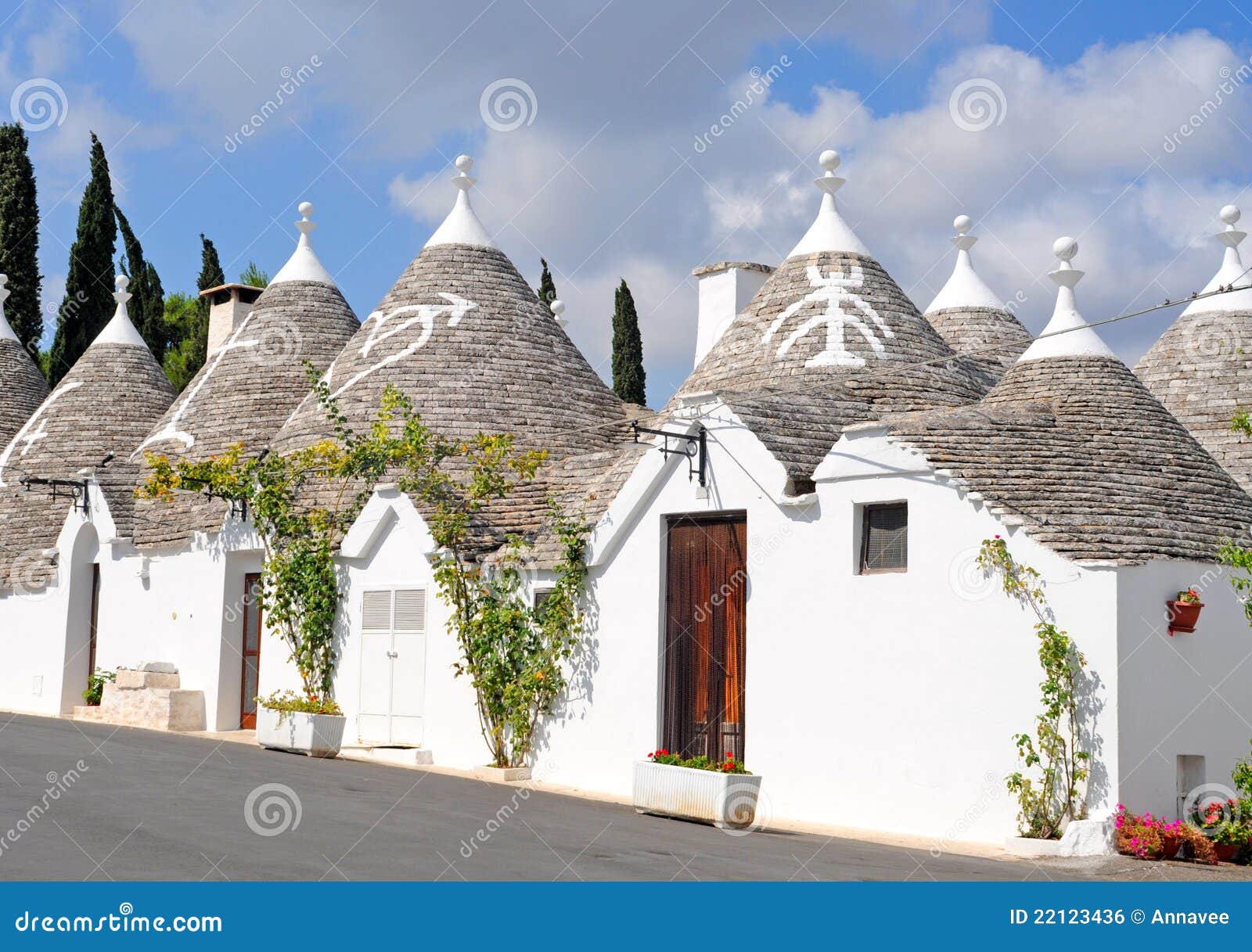 Trulli Houses in Alberobello, Italy Stock Photo - Image of serene ...