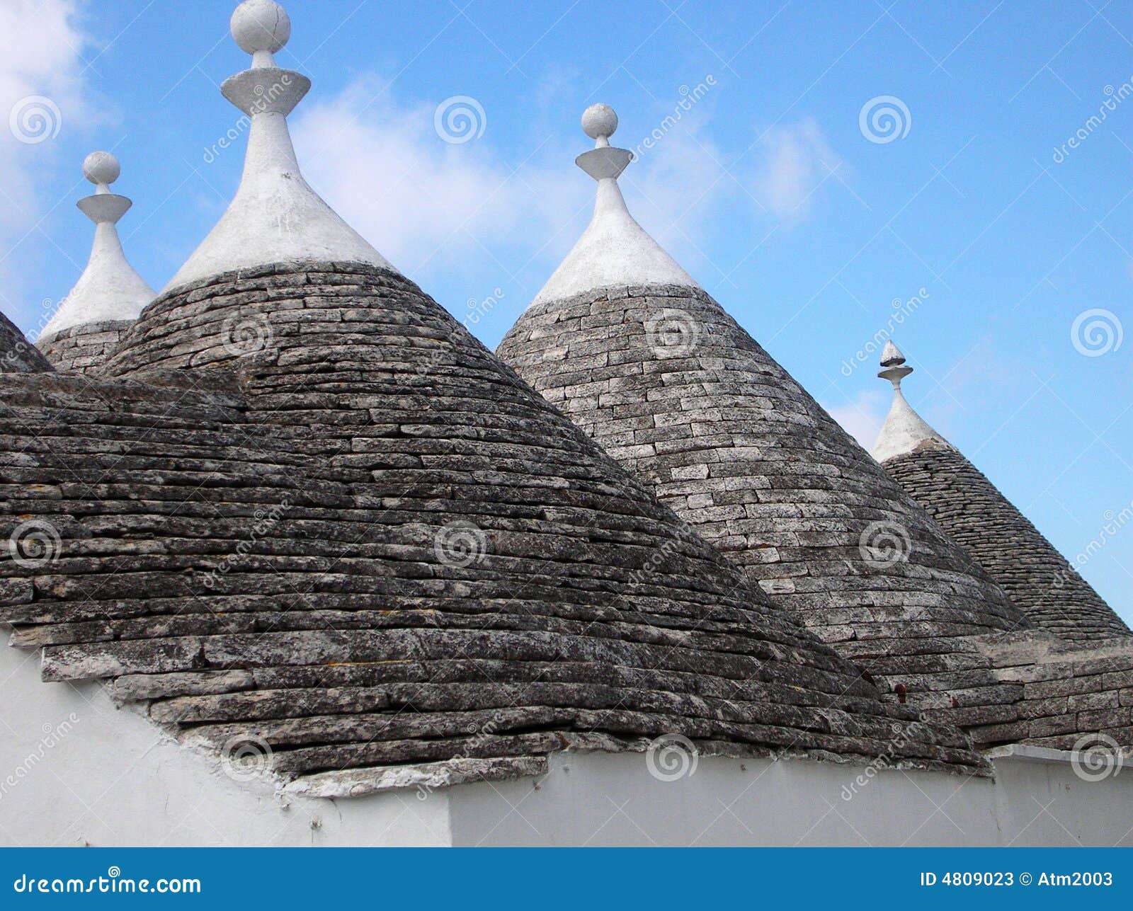 Trulli roofs stock image. Image of italy, roofs, shaped - 4809023