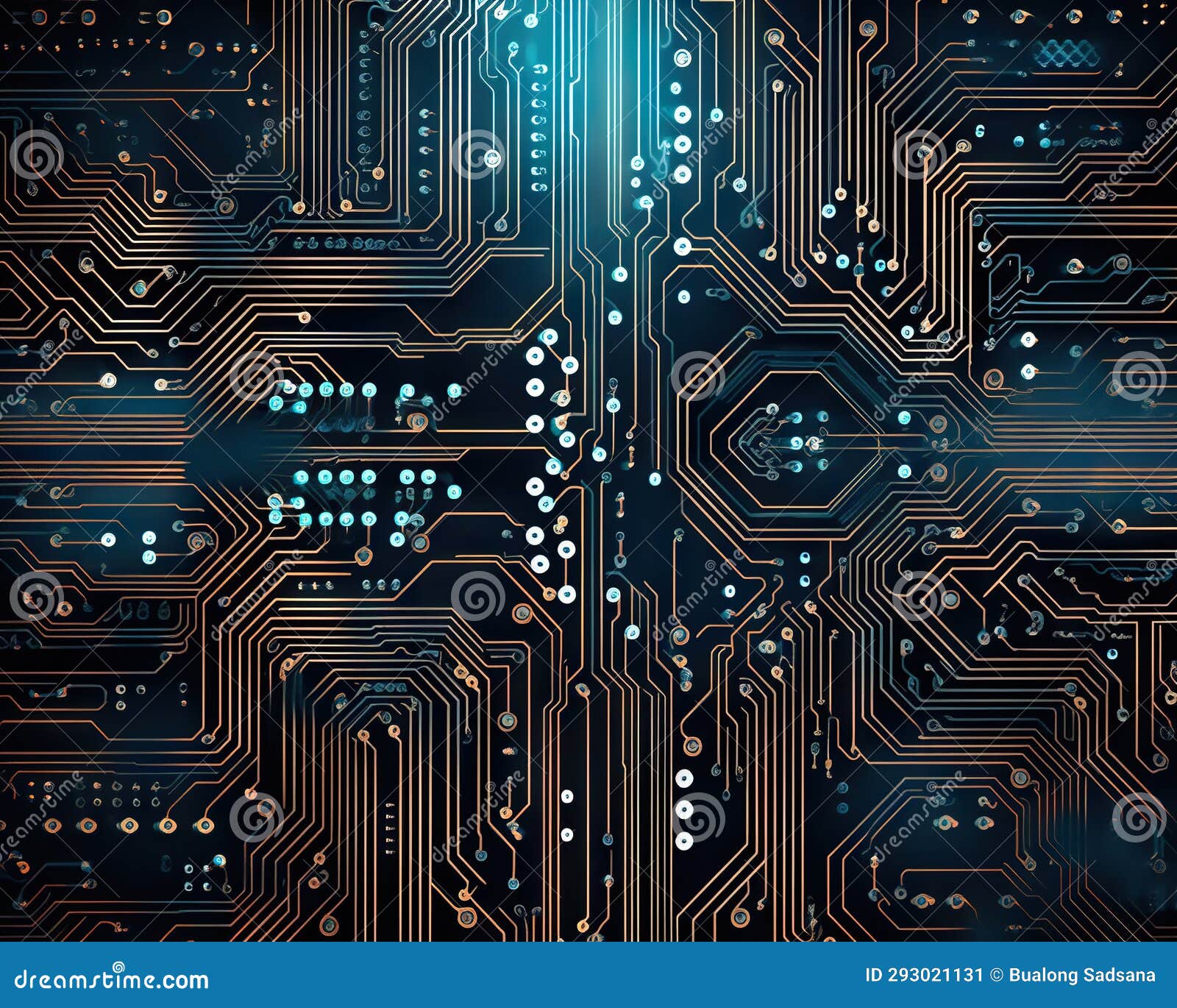 Truly Seamless Tile of Abstract Computer Circuit Board Background ...