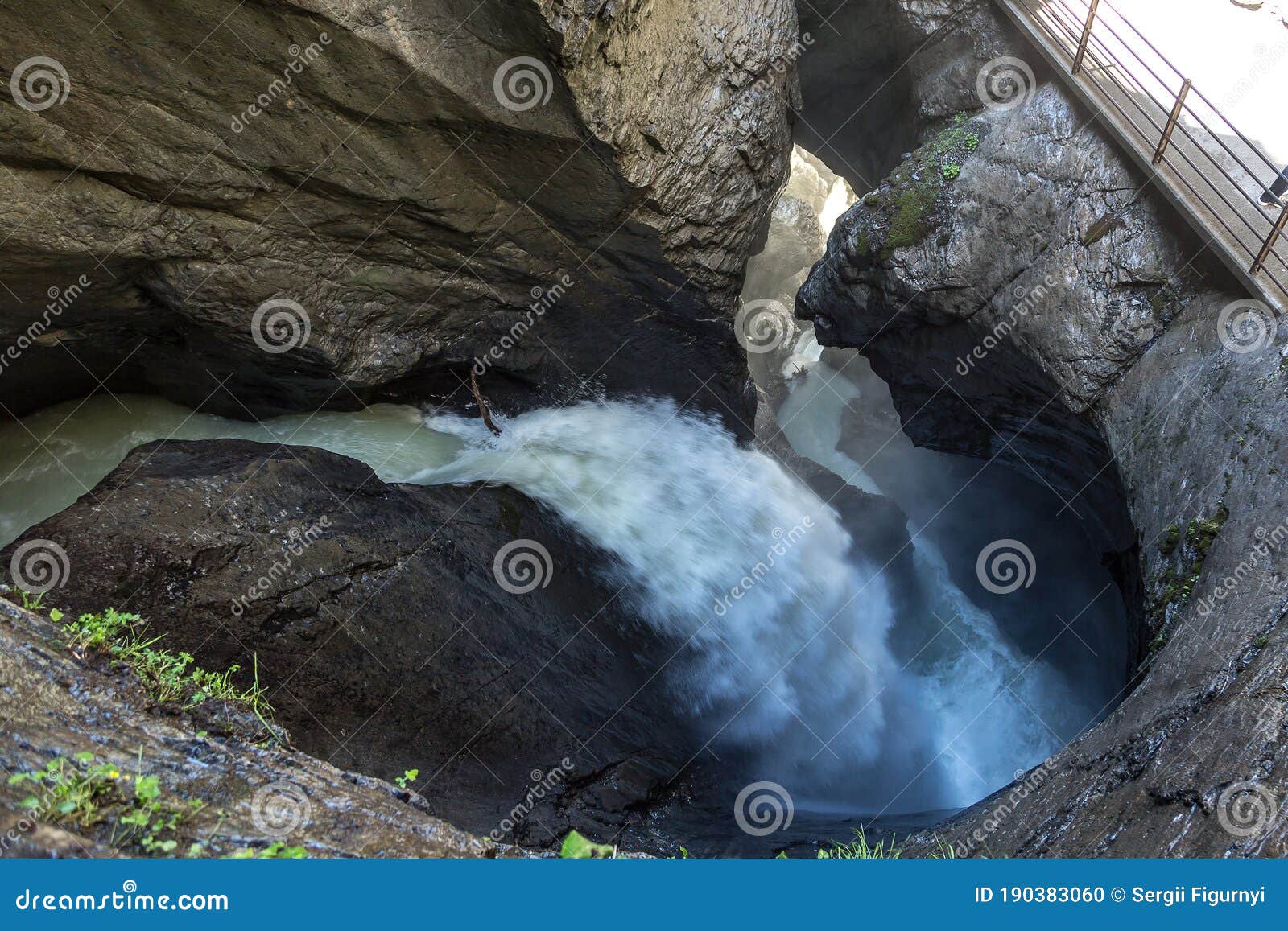 Trummelbach waterfall stock photo. Image of bernese - 190383060