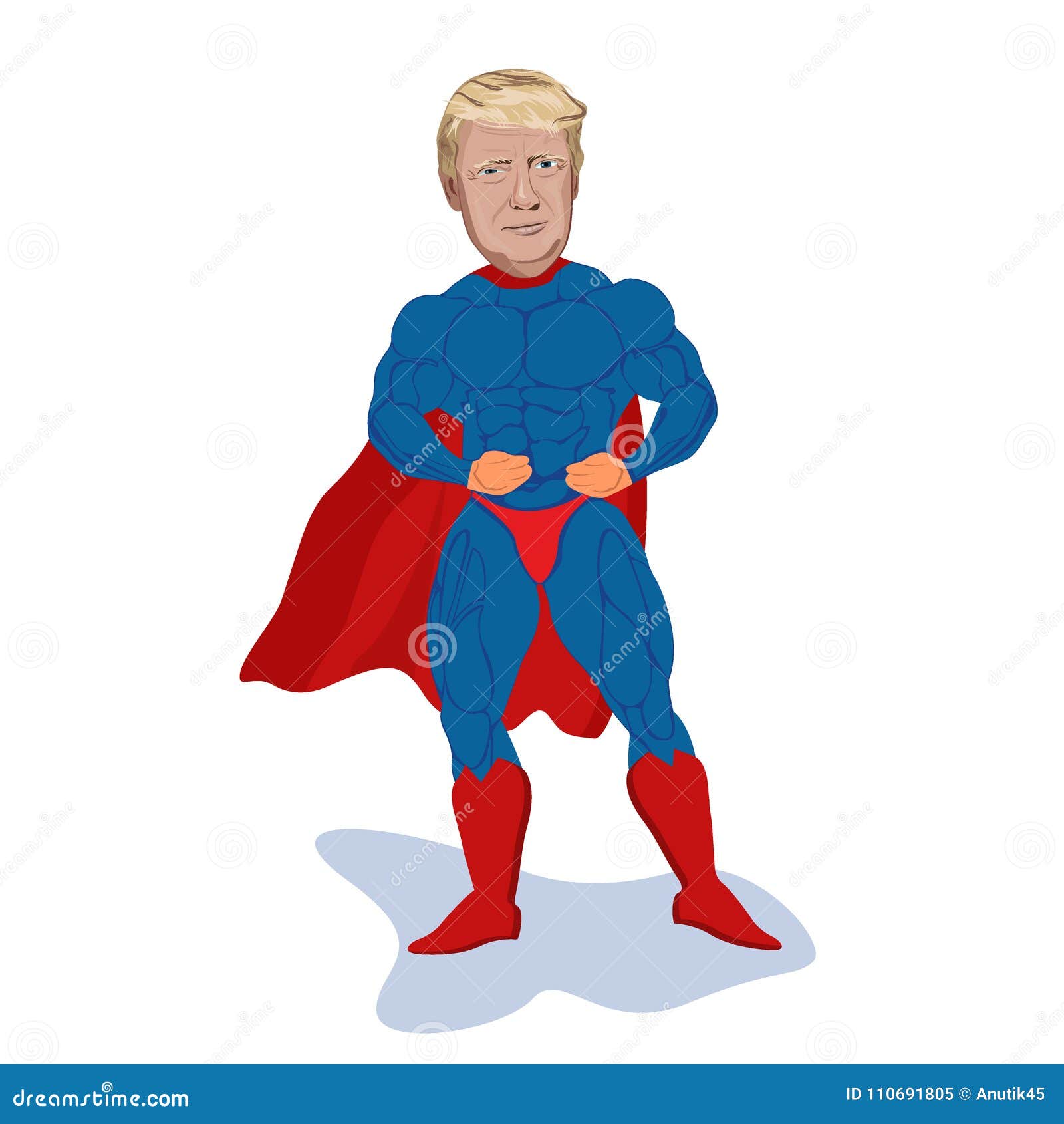 Trump, President, Superhero, Vector Illustration Editorial Image ...