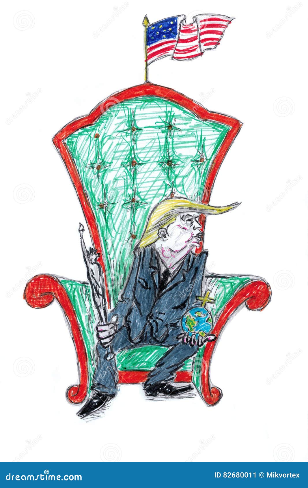 Trump on the throne editorial photo. Illustration of president - 82680011