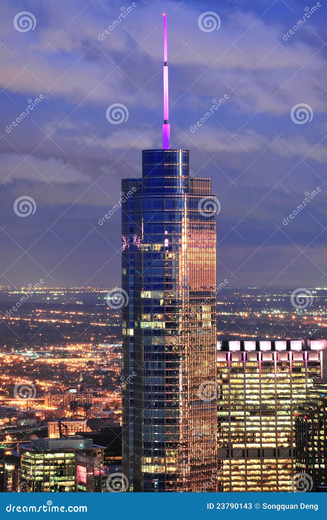 Trump Tower Chicago editorial stock photo. Image of aerial - 23790143