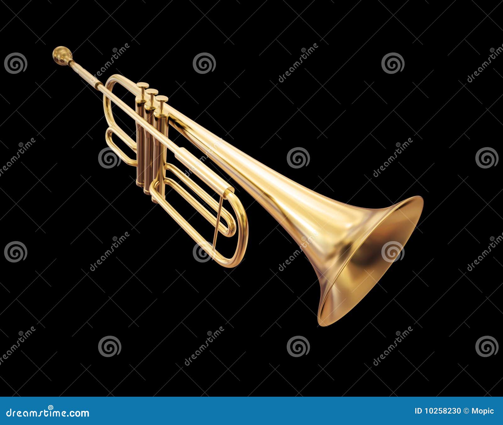 Trumpet stock illustration. Illustration of audio, bugler - 10258230