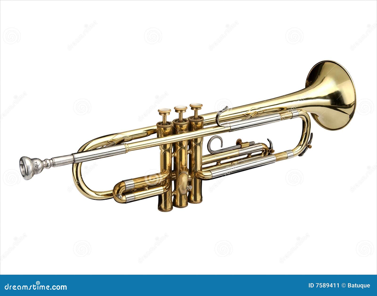 Trumpet stock image. Image of metal, jazz, bronze, horn - 7589411