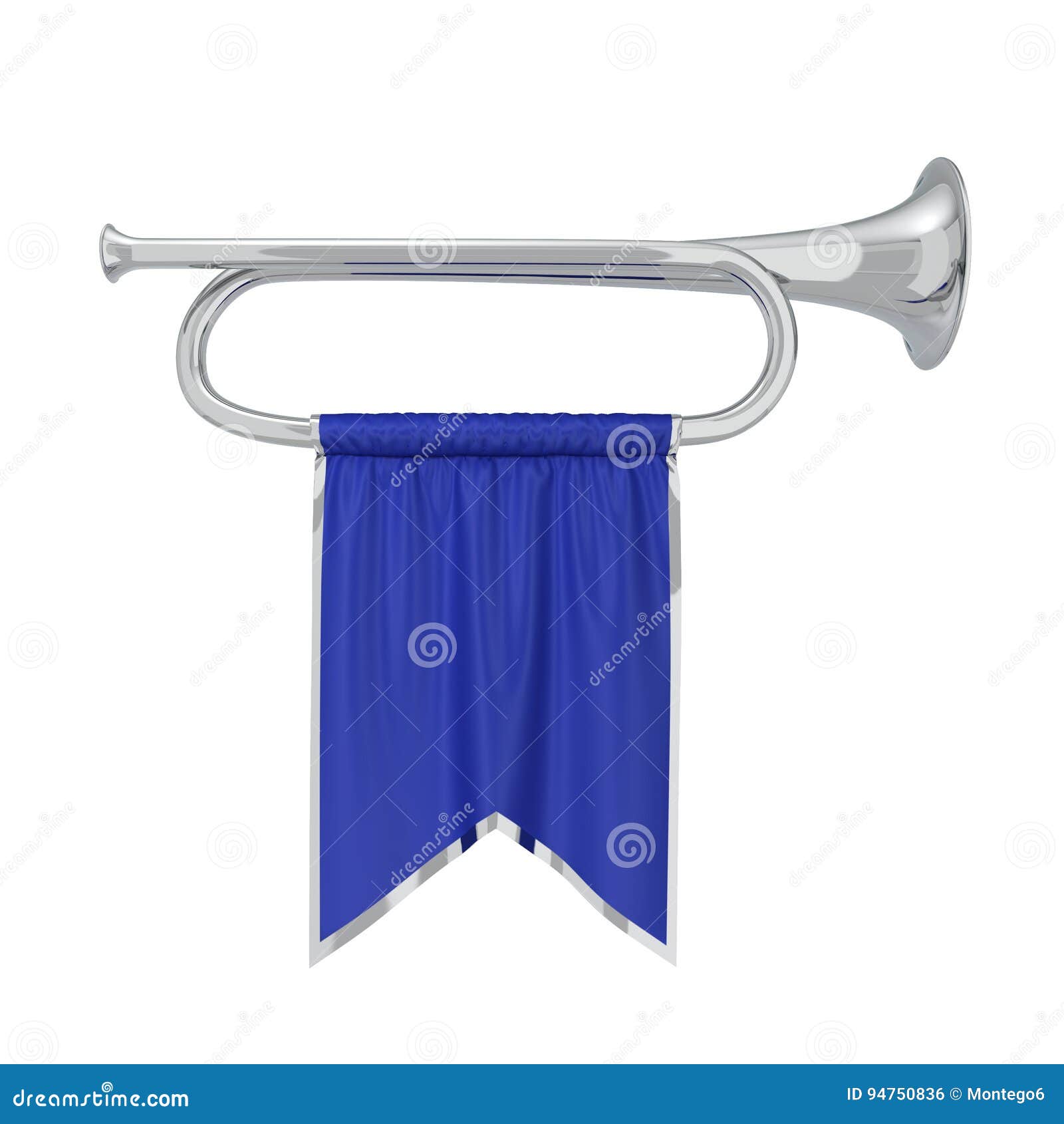 Trumpet with banner stock illustration. Illustration of introduction ...