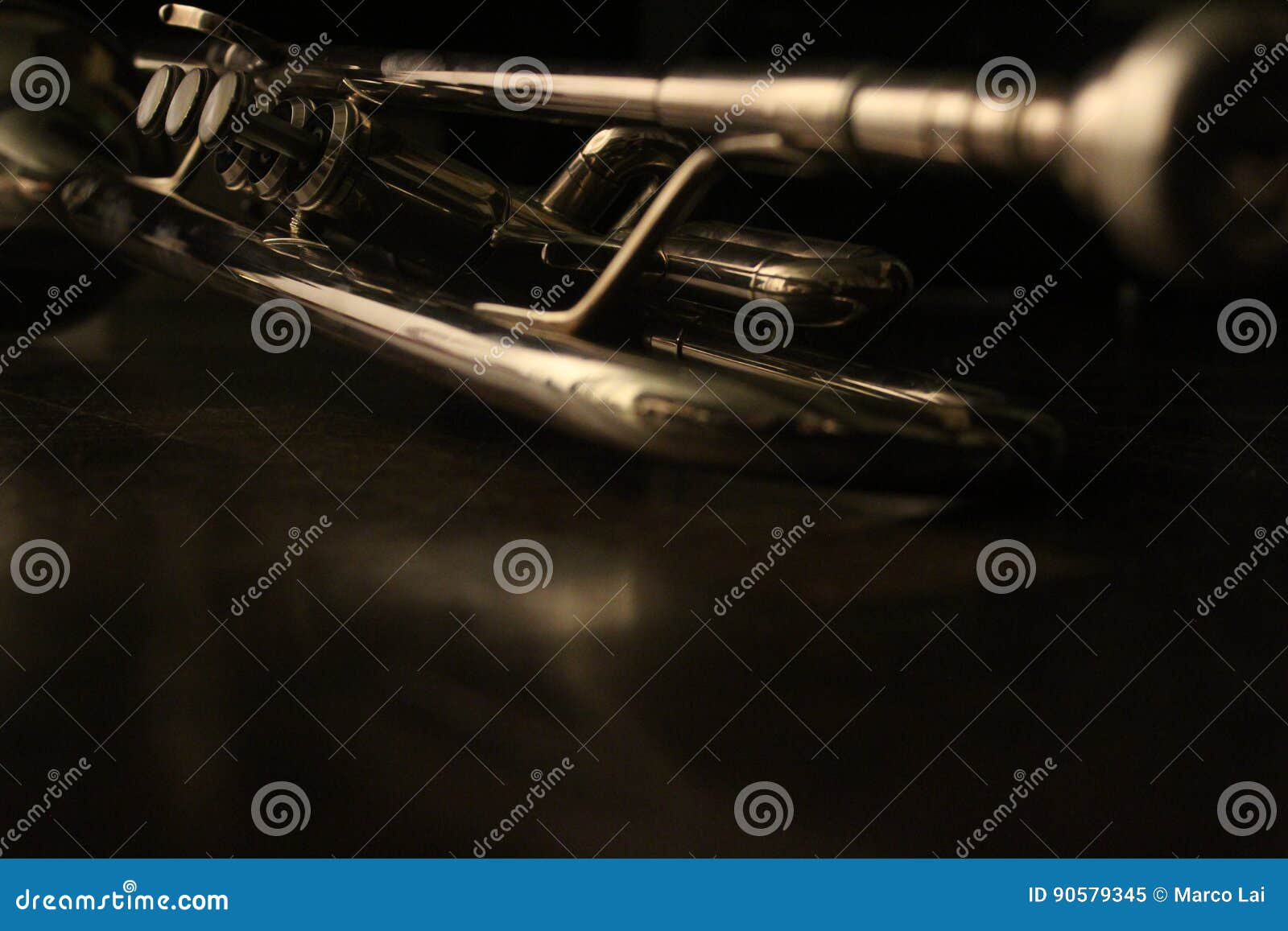 Trumpet stock image. Image of darkness, beauty, showing - 90579345