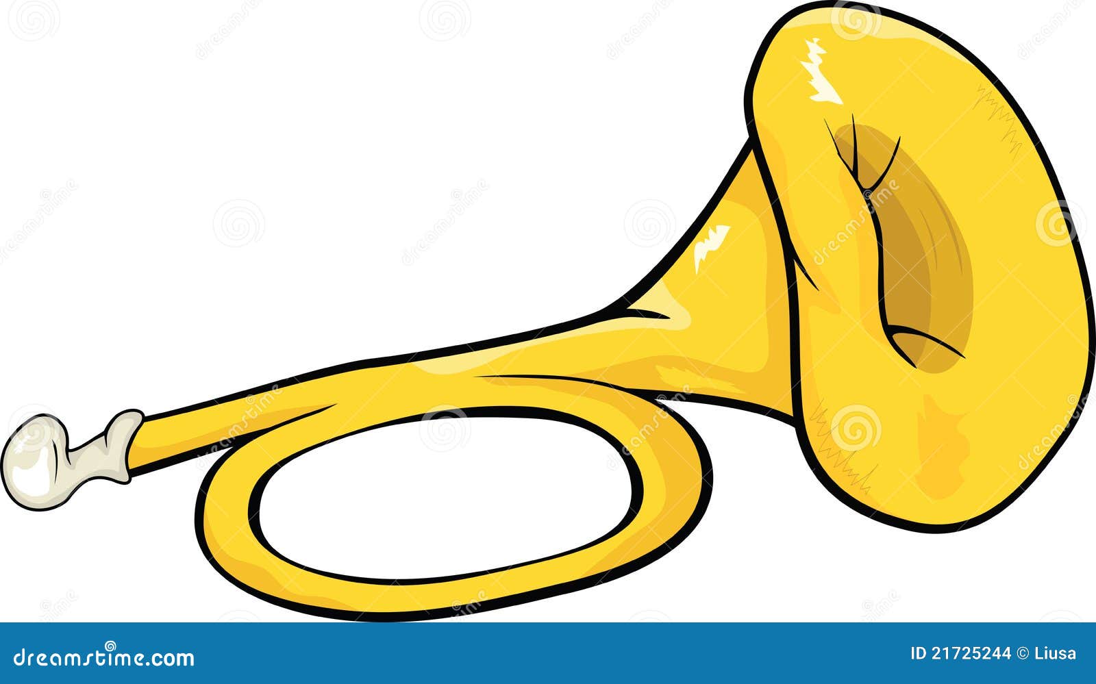 Trumpet. Cartoon stock vector. Illustration of alarm - 21725244