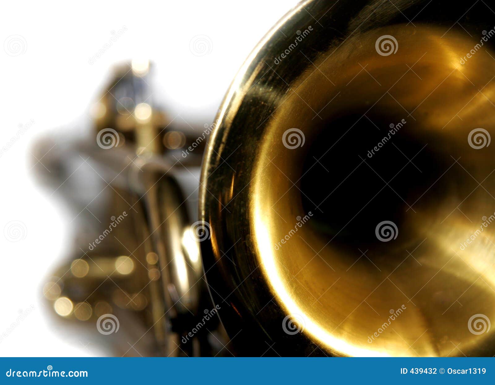 Trumpet closeup stock photo. Image of reflection, horn - 439432