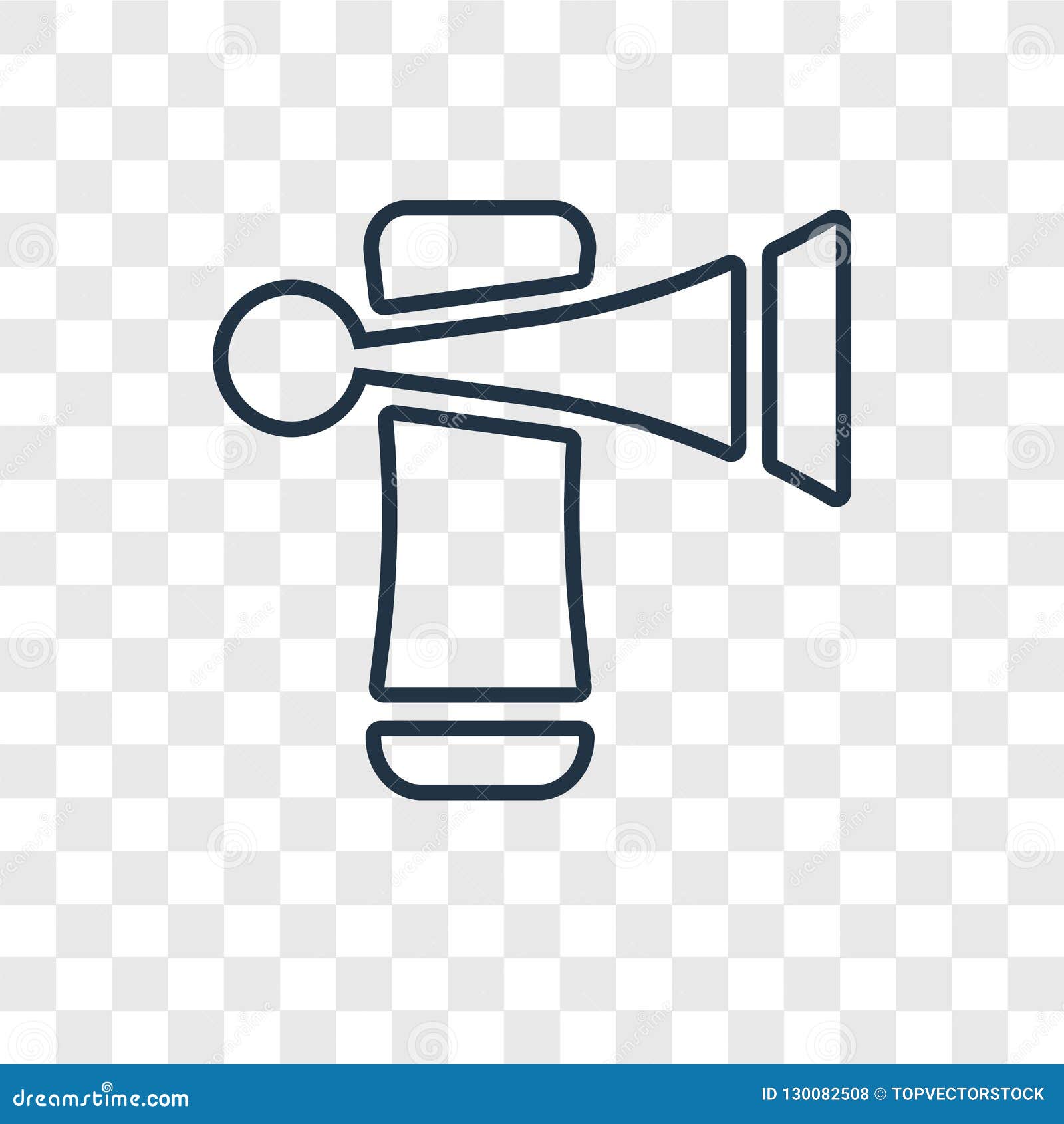 Trumpet Concept Vector Linear Icon Isolated on Transparent Background ...