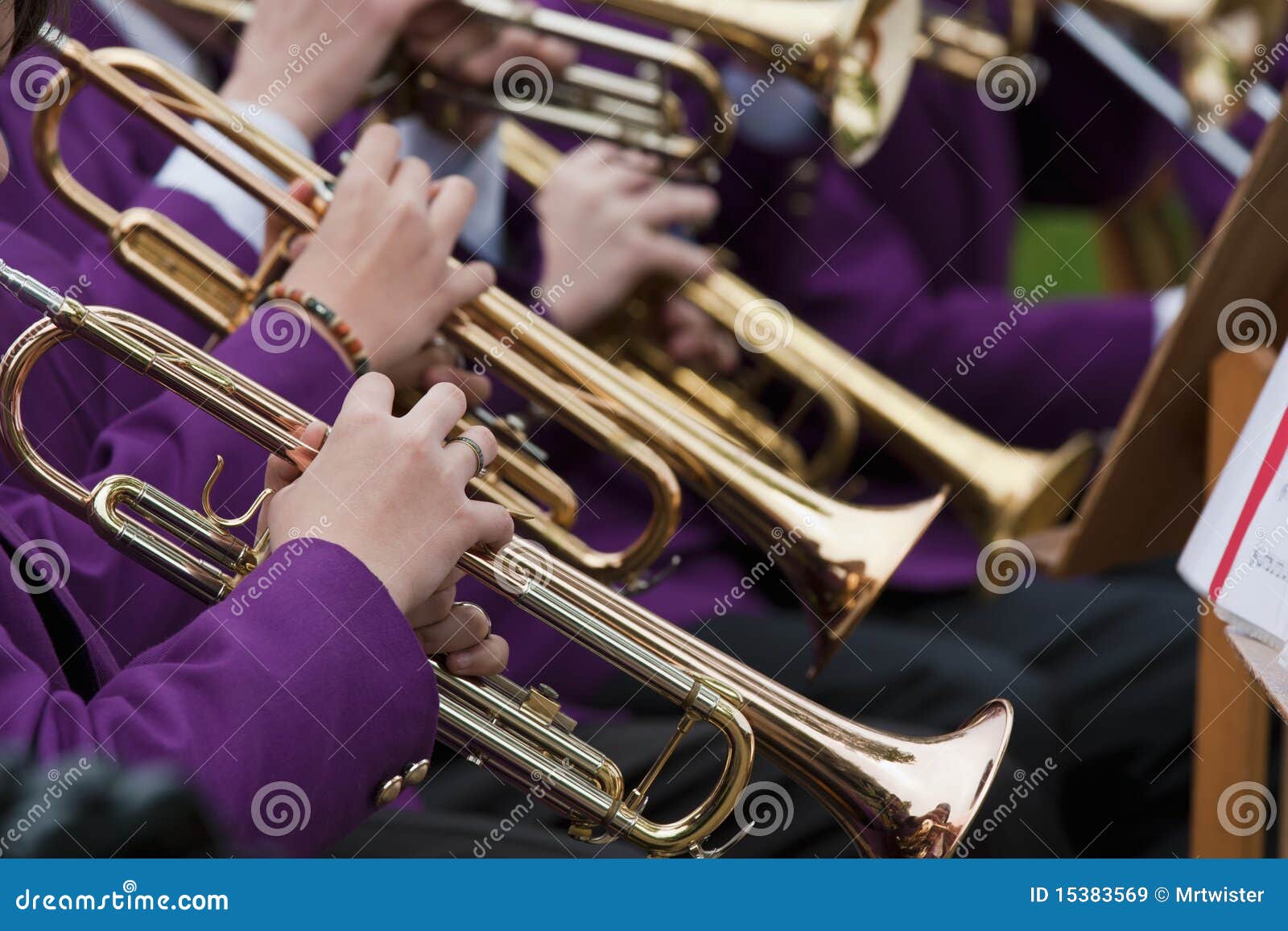 Trumpet Concert stock image. Image of hand, trumpet, instrument - 15383569