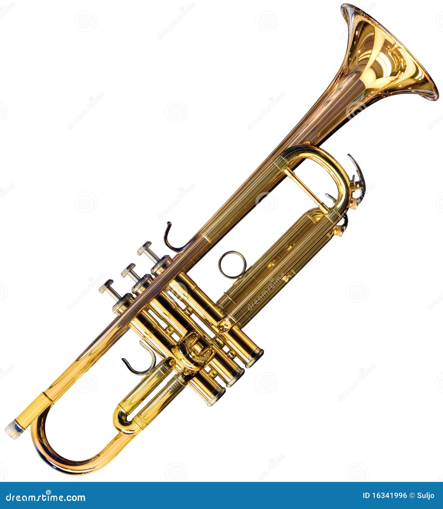 Trumpet cutout stock photo. Image of isolated, clipping - 16341996