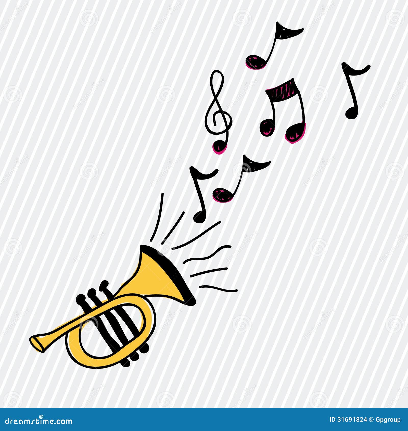 Trumpet design stock vector. Illustration of hearing - 31691824