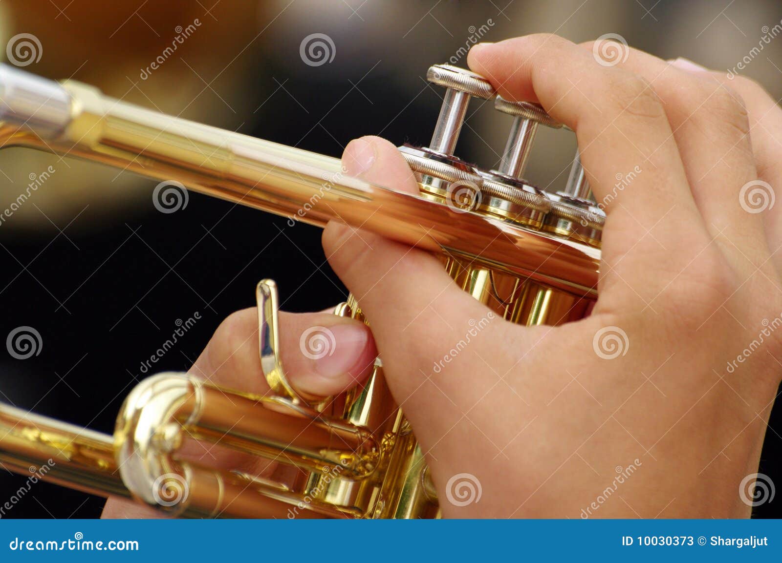 Trumpet - detail stock image. Image of marching, playing - 10030373