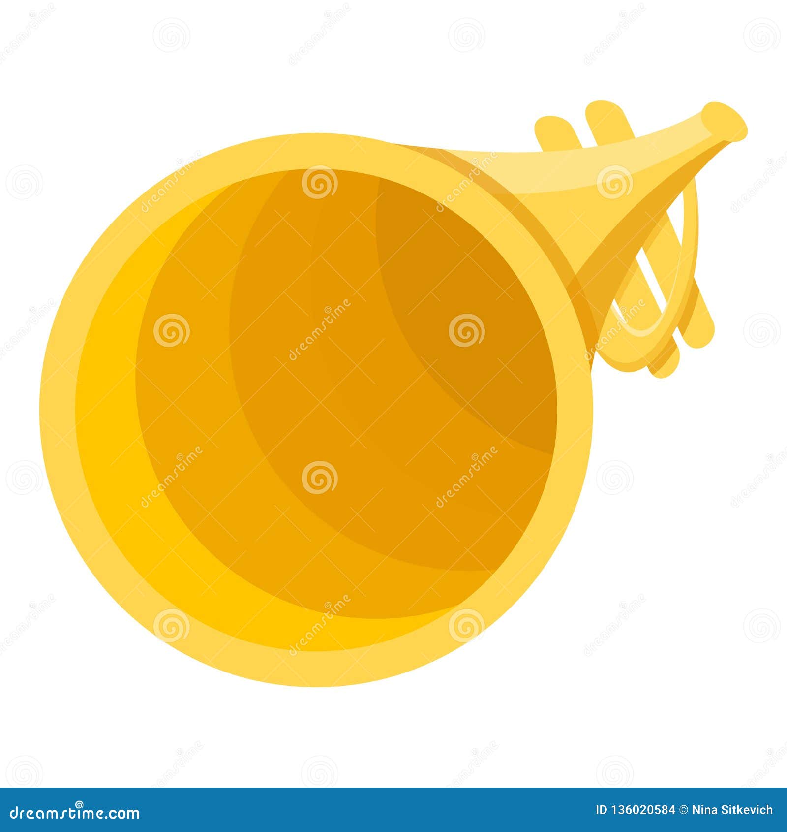 Trumpet Icon, Cartoon Style Stock Vector - Illustration of design ...