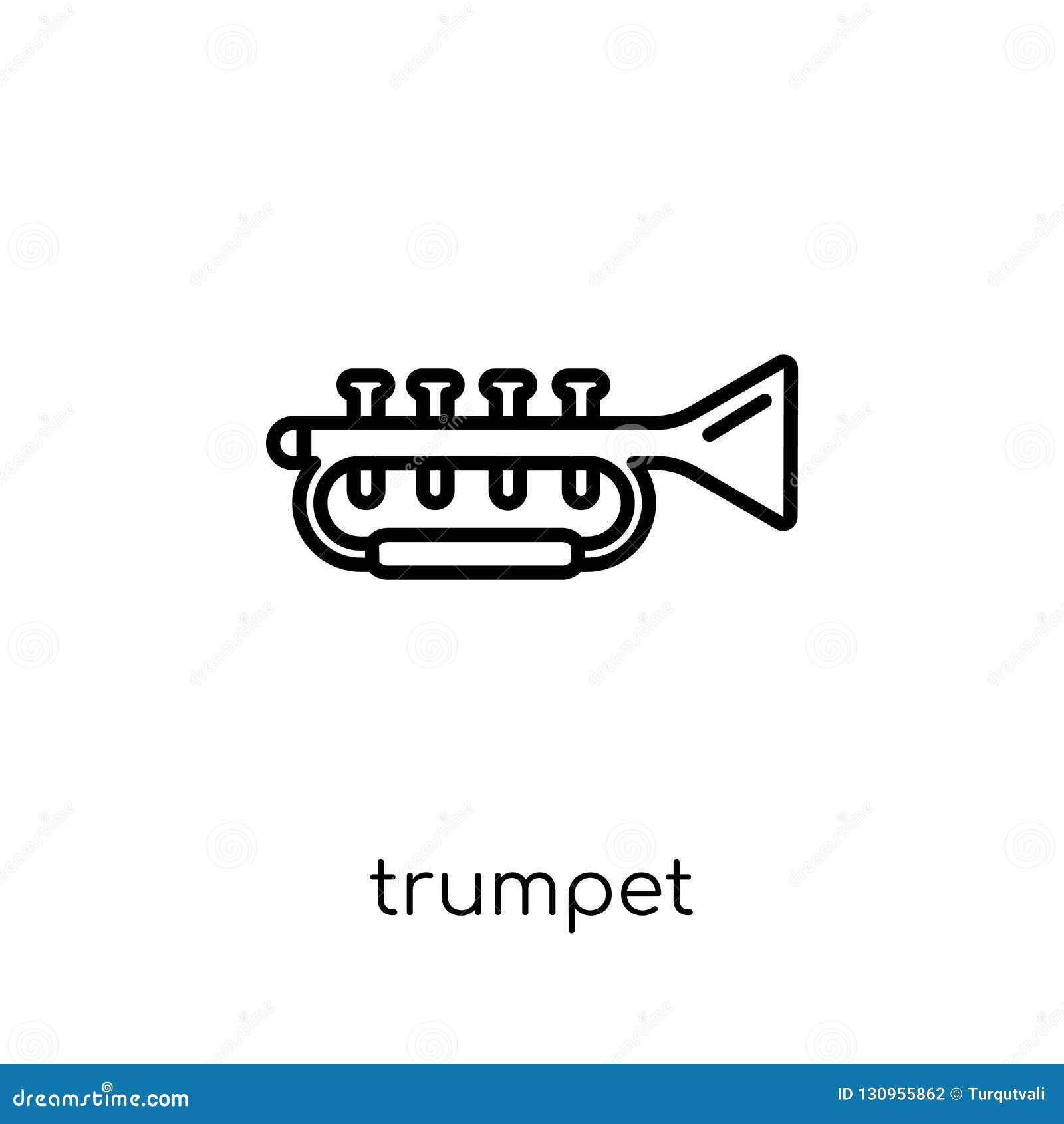 Trumpet Icon from Collection. Stock Vector - Illustration of style ...